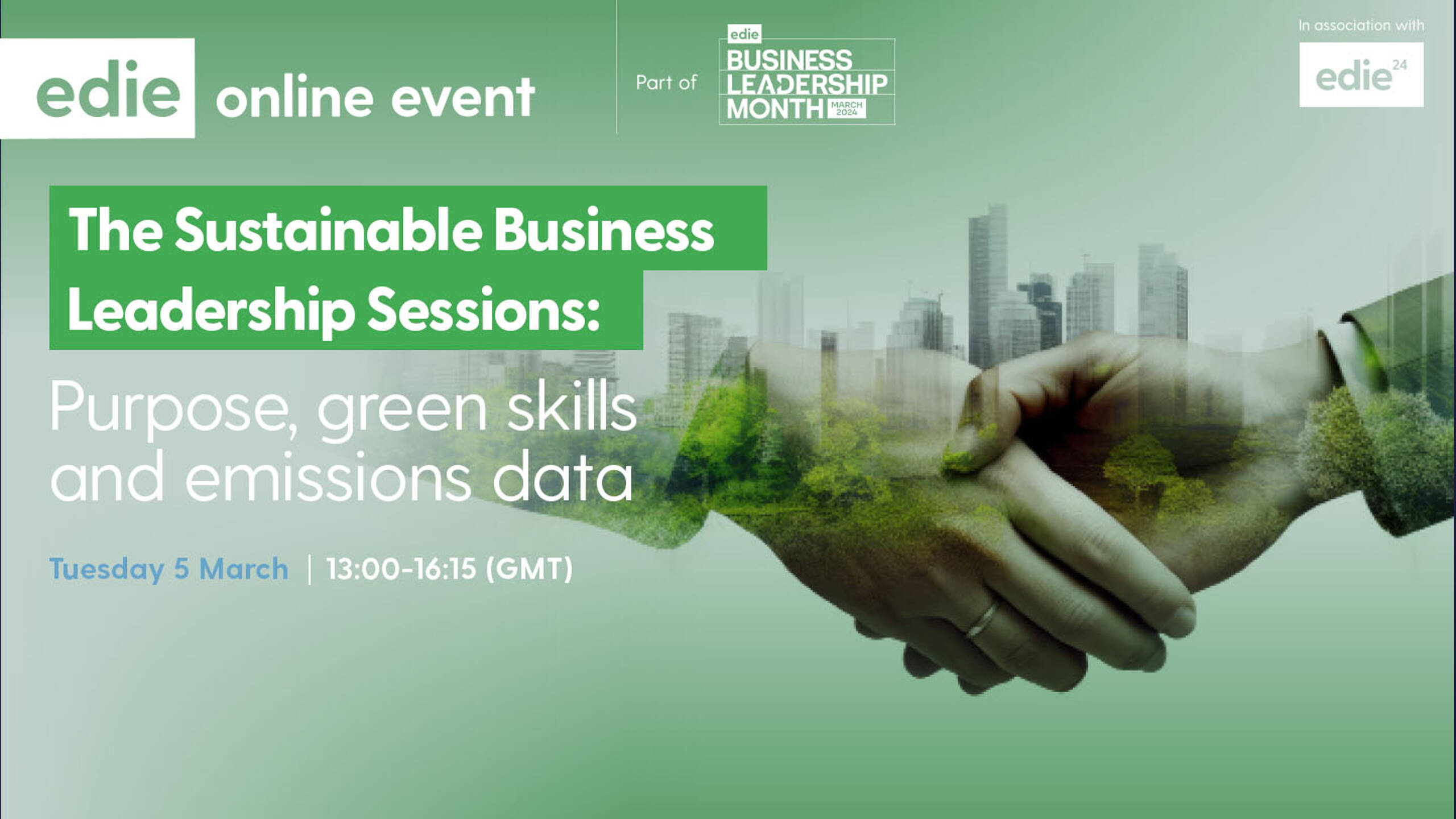 The Sustainable Business Leadership Sessions: Purpose, green skills and ...