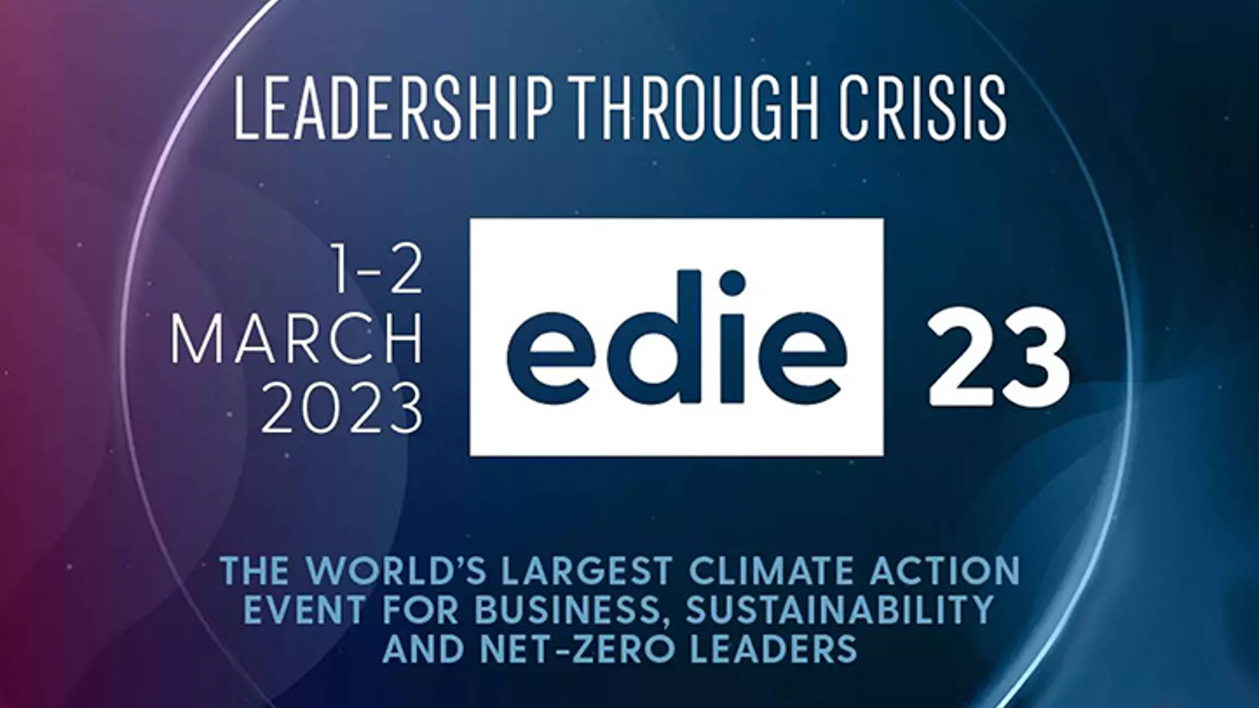 edie 23 starts on Wednesday: Join us at our biggest sustainable ...