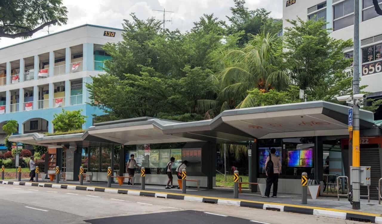 New bus stop design with digital screens, Wi-Fi, phone chargers all ...