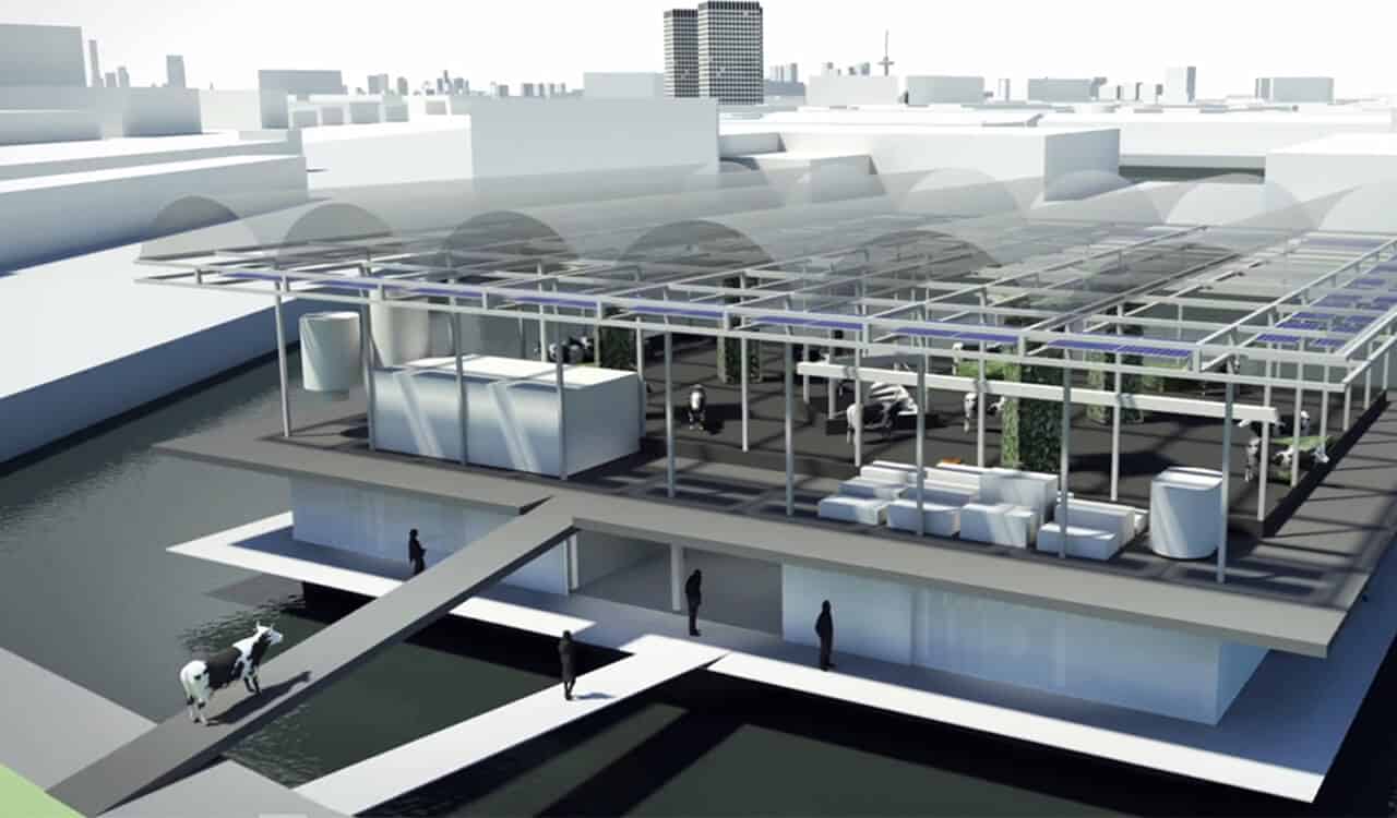 Floating eco-farm uses cow manure to power production - Springwise